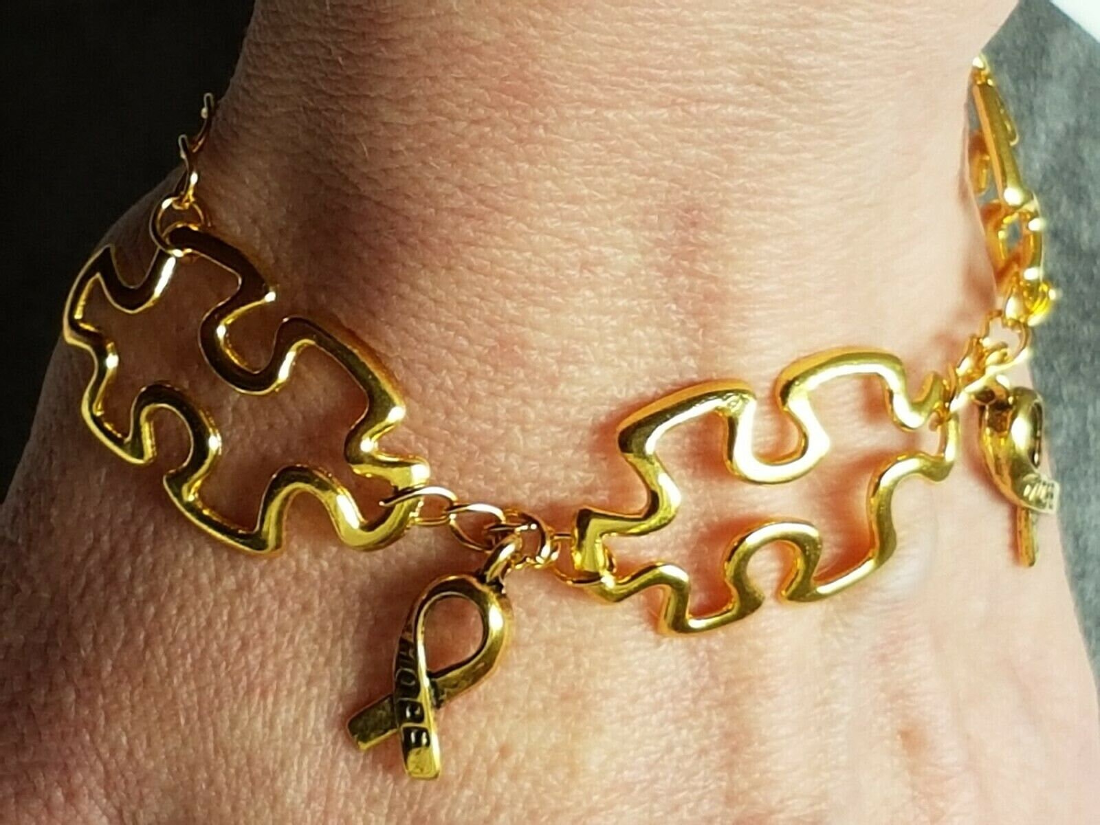 Beautiful Autism Inspired Puzzle Chain Links Design & Hope - Etsy