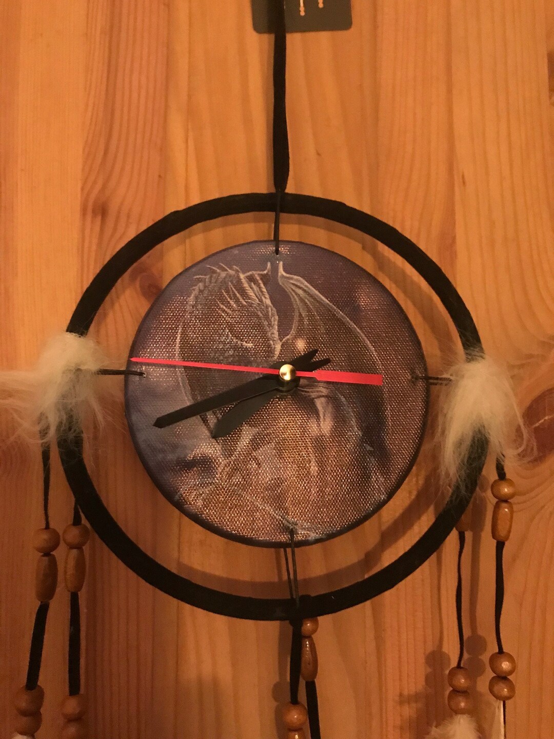 Mythical Dragon Dream Catcher Canvas Wall Hanging Clock *** Gift Idea ...