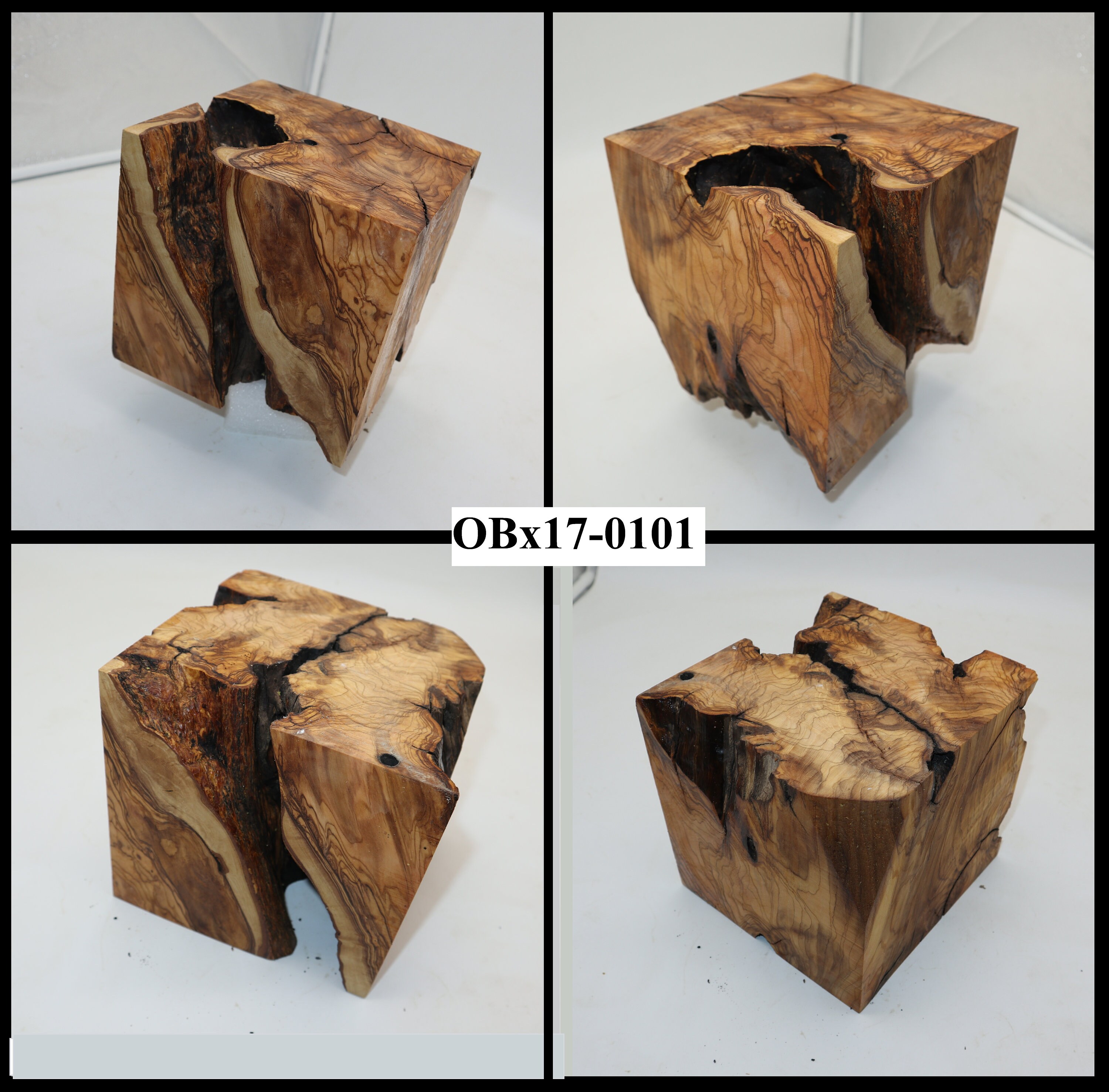 Genuine Anatolian Olive Burl Wood Turning Blanks, CUBE XL Sizes Block ...