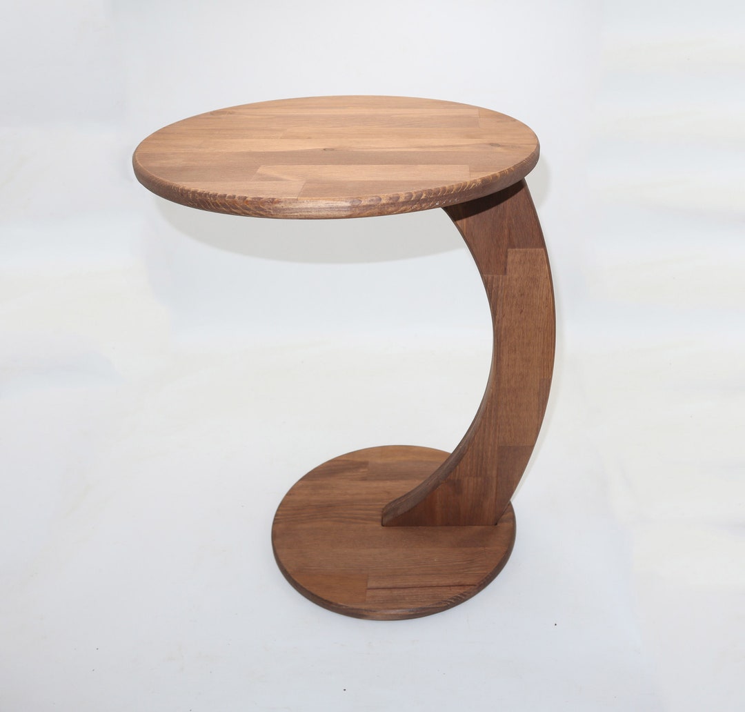 Wood Coffee Table, C Form Sofa Stand - Etsy