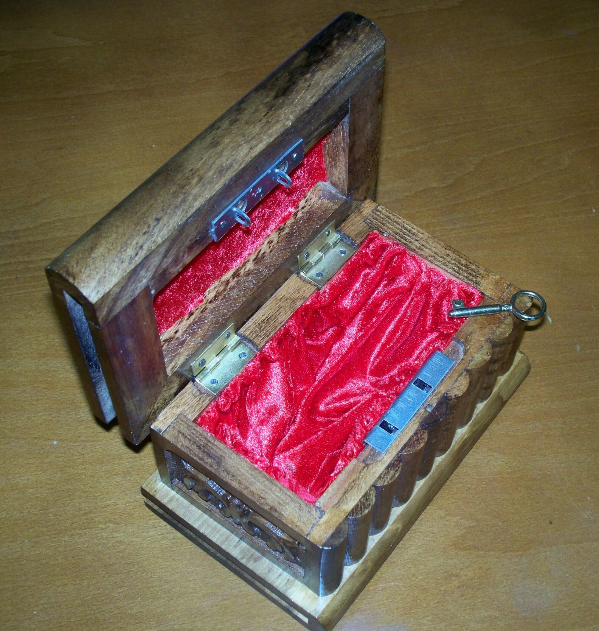 Walnut Carved Encrypted Pasword Chest Jewelry Box Ottoman - Etsy