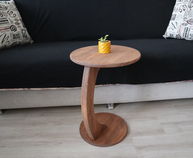 Wood Coffee Table C Form Sofa Stand - Etsy