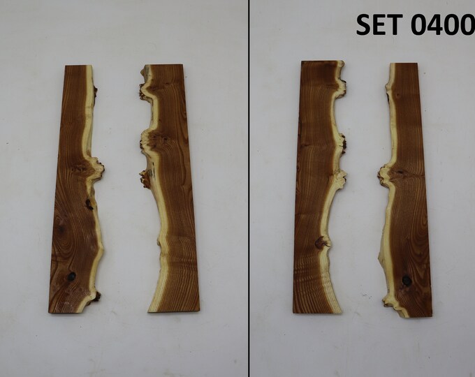 Live Edge Russian Olive Wood Slabs Semi-processed 2 Pcs SETS for DIY ...