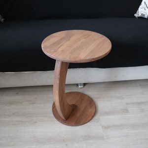 Wood Coffee Table, C Form Sofa Stand - Etsy