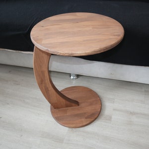 Wood Coffee Table, C Form Sofa Stand - Etsy