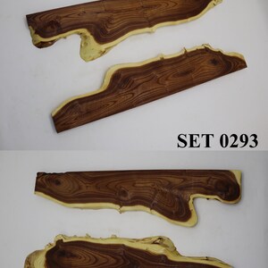 Live Edge Russian Olive Wood Slabs Semi-processed 2 Pcs SETS for DIY ...