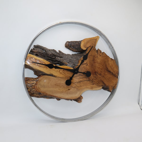 Wood Live Edge Wall Clock - Etsy