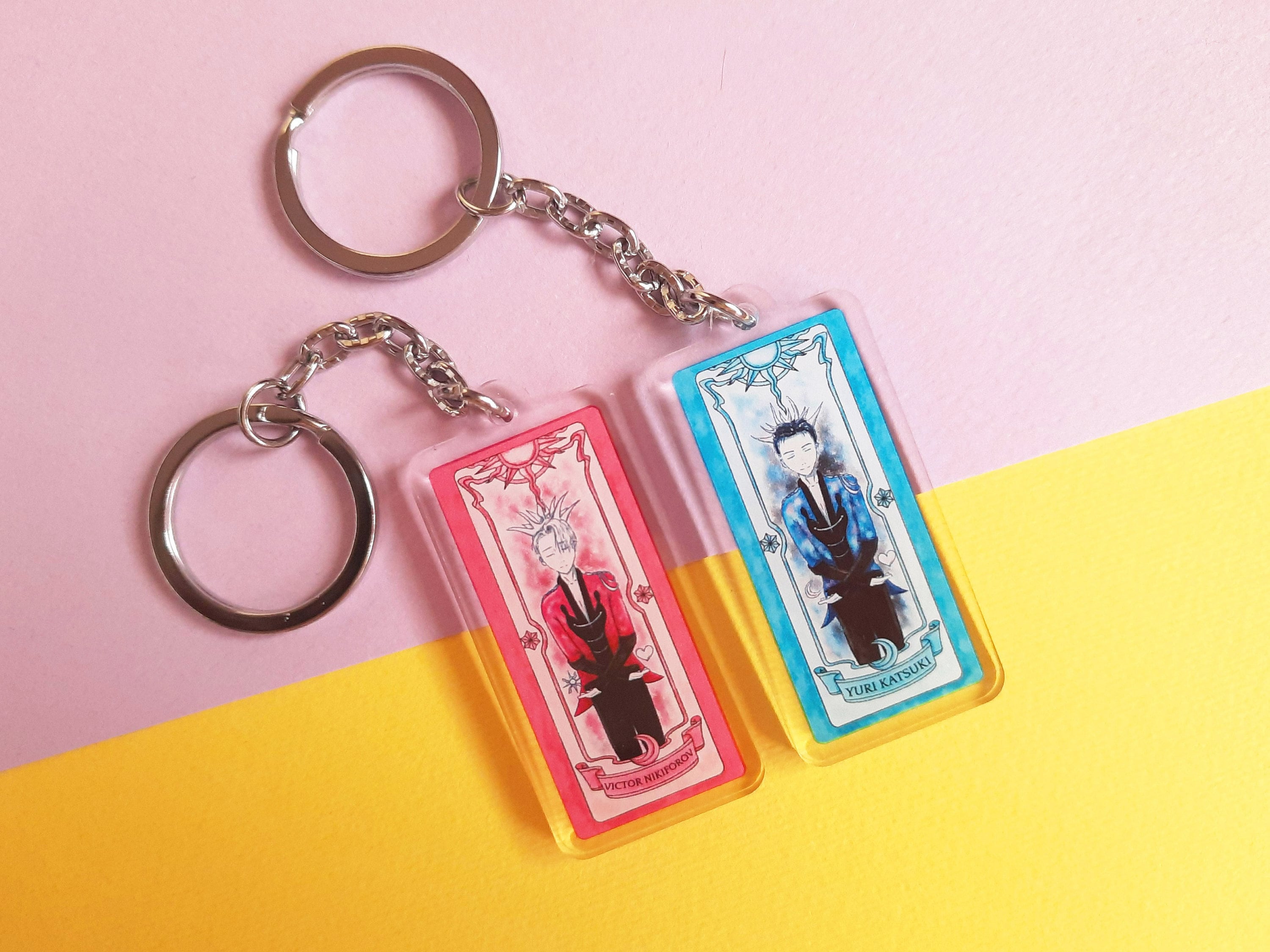 YOI Yuri and Victor Clow Card Acrylic Keychain Anime Manga Pendant ...