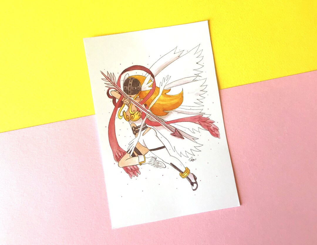 Angewomon Print, Digimon Anime Manga Prints Angel Girl Woman Blonde - Etsy