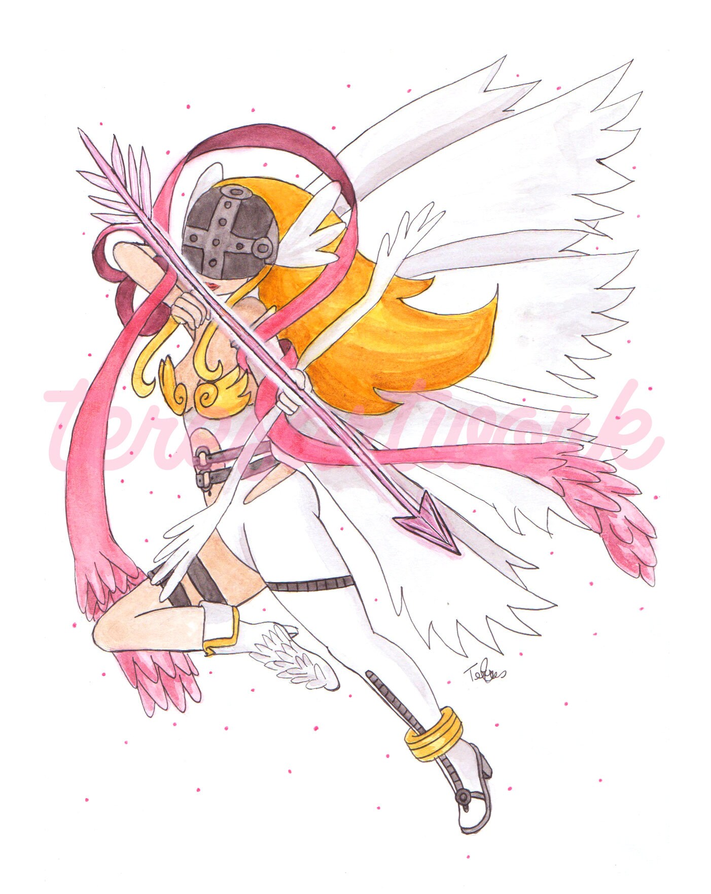 Angewomon Print, Digimon Anime Manga Prints Angel Girl Woman Blonde - Etsy