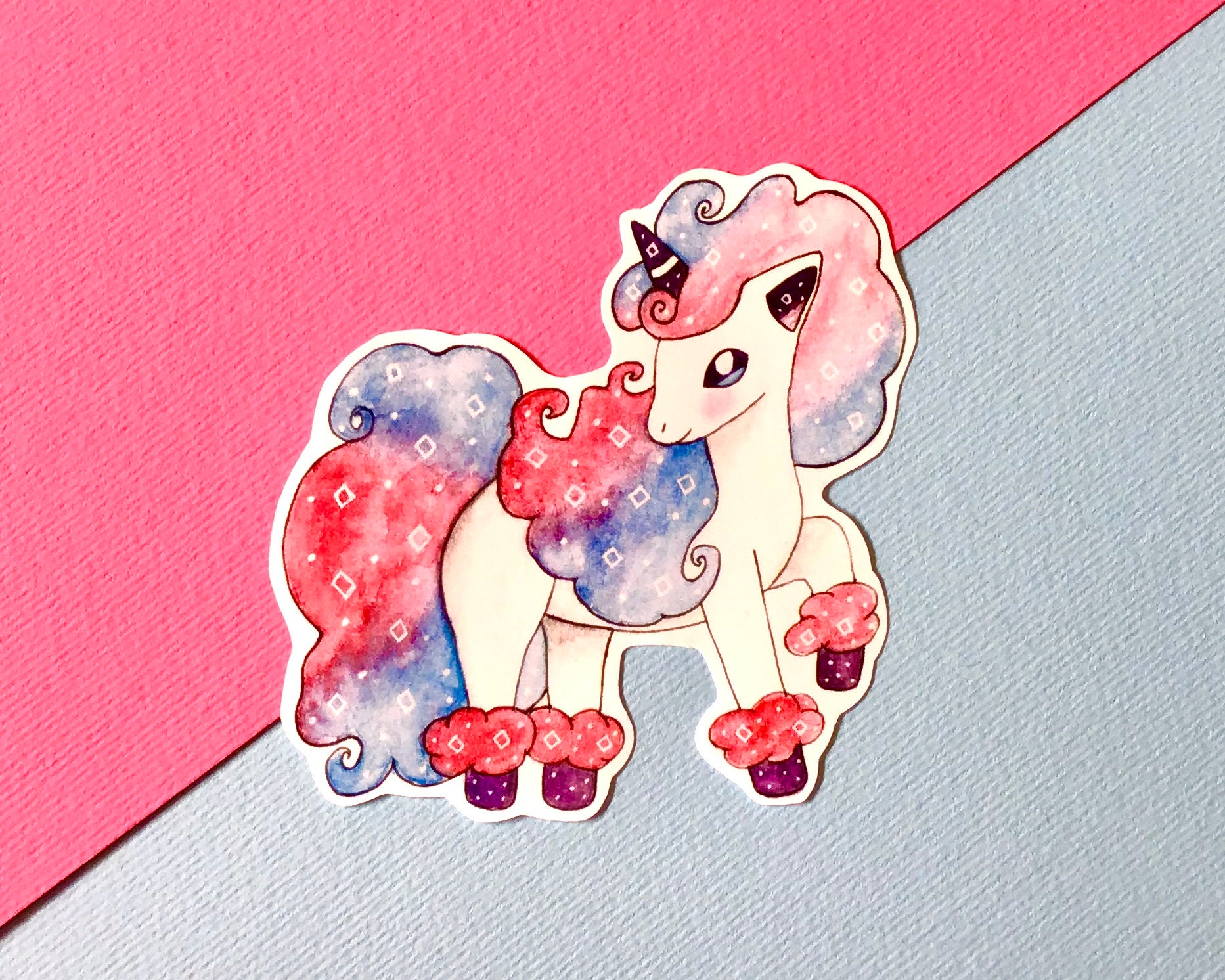 Galarian Ponyta Sticker Galar Anime Manga Stickers - Etsy