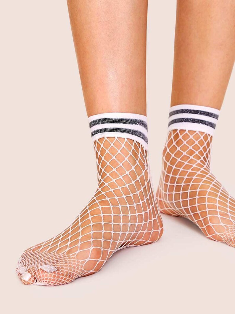 Women's Fishnet Mesh Socksankle - Etsy