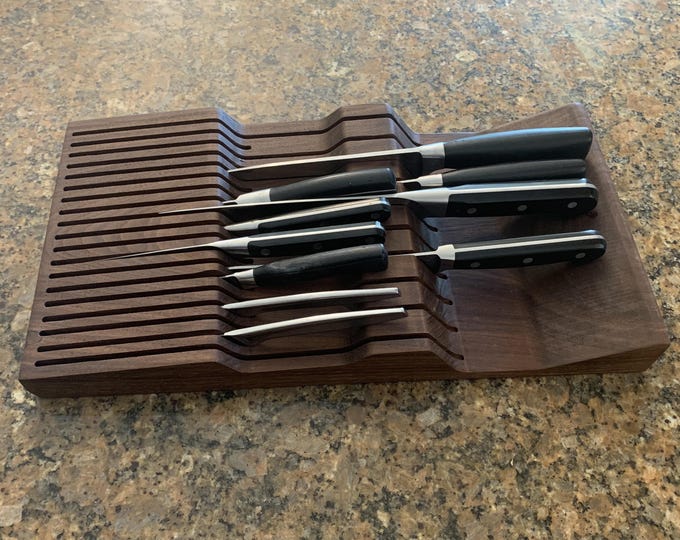 Custom In-drawer Knife Block - Etsy