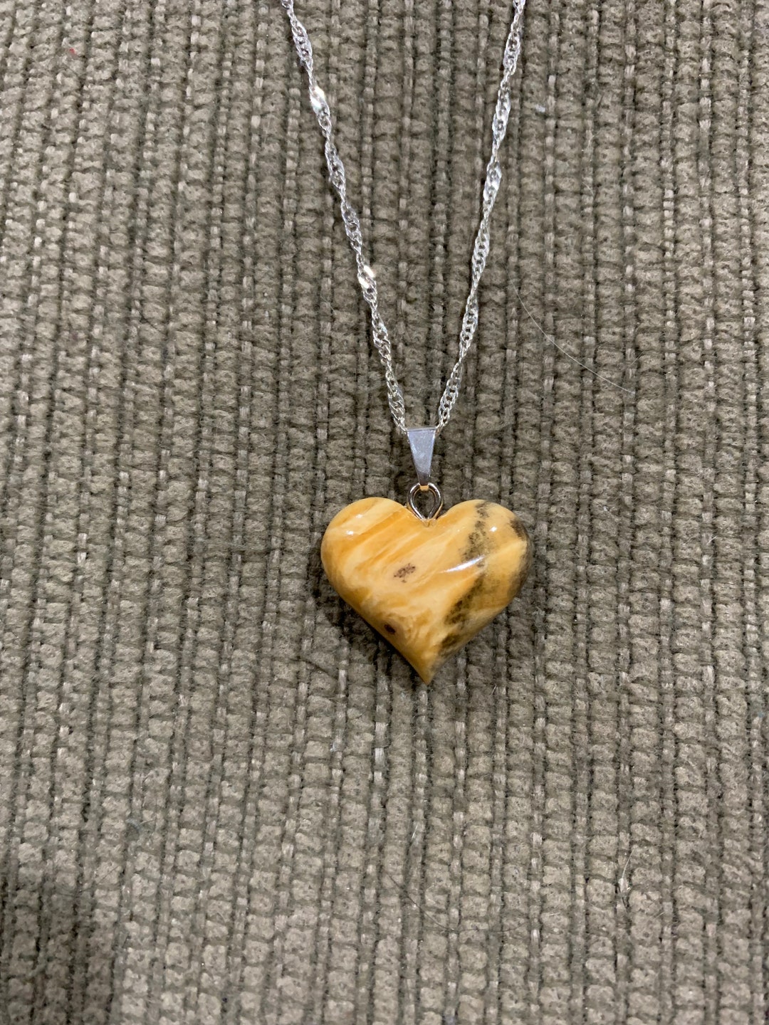 Wood Heart Necklace, Maple Burl, Gift for Her, 5th Anniversary, Mother ...