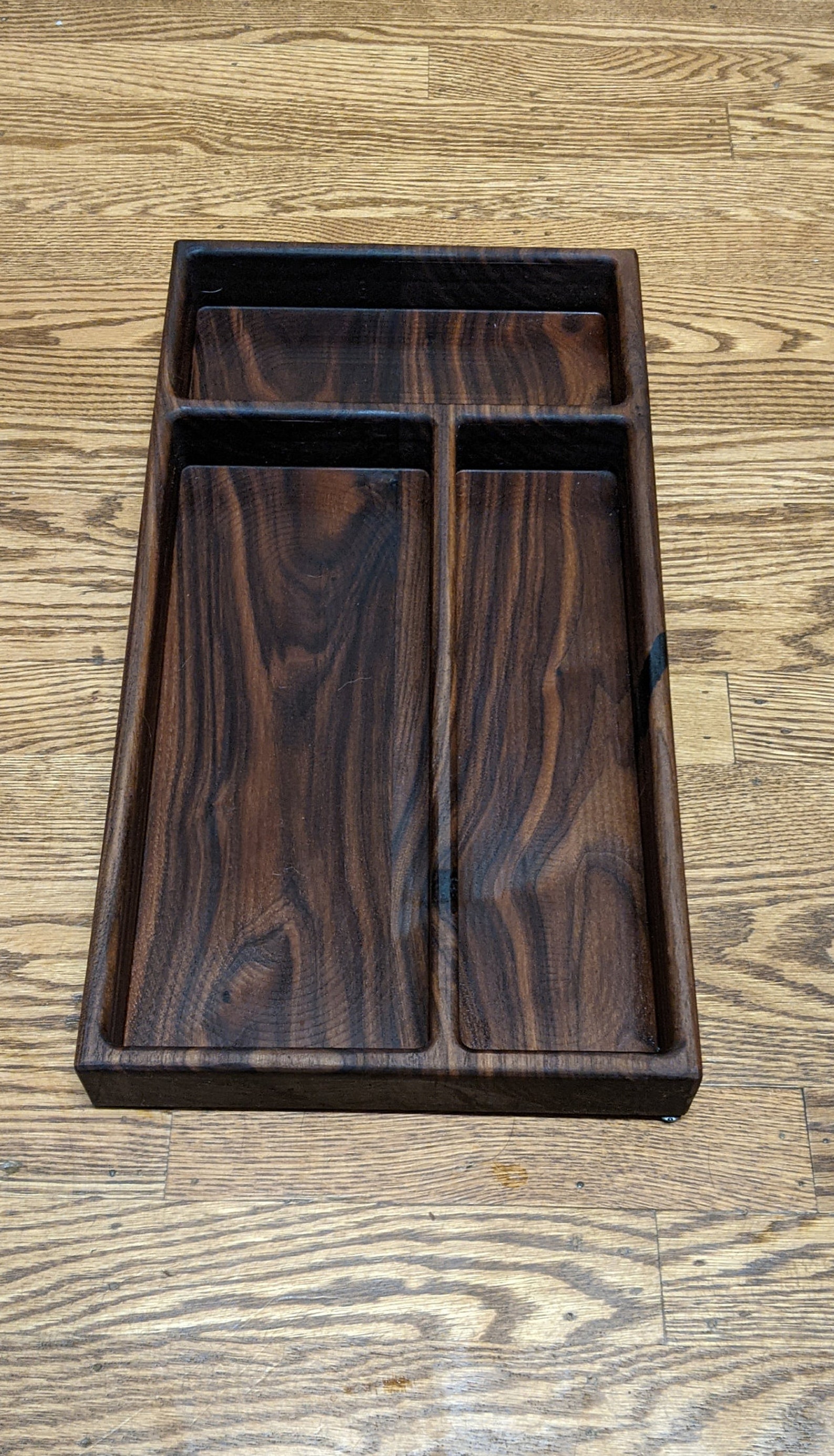 Customizable Solid Walnut Wood Cutlery Tray and Optional Side - Etsy