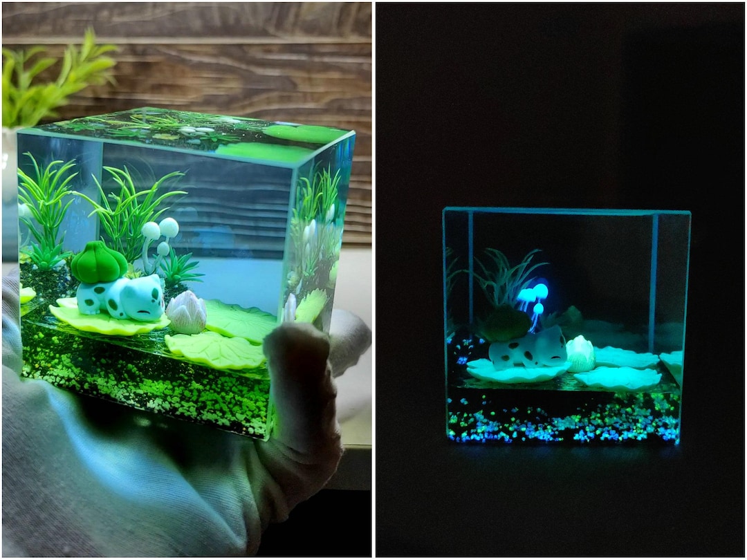 Forest Resin Diorama, Miniature Forest Resin Diorama, Handmade Glowing ...