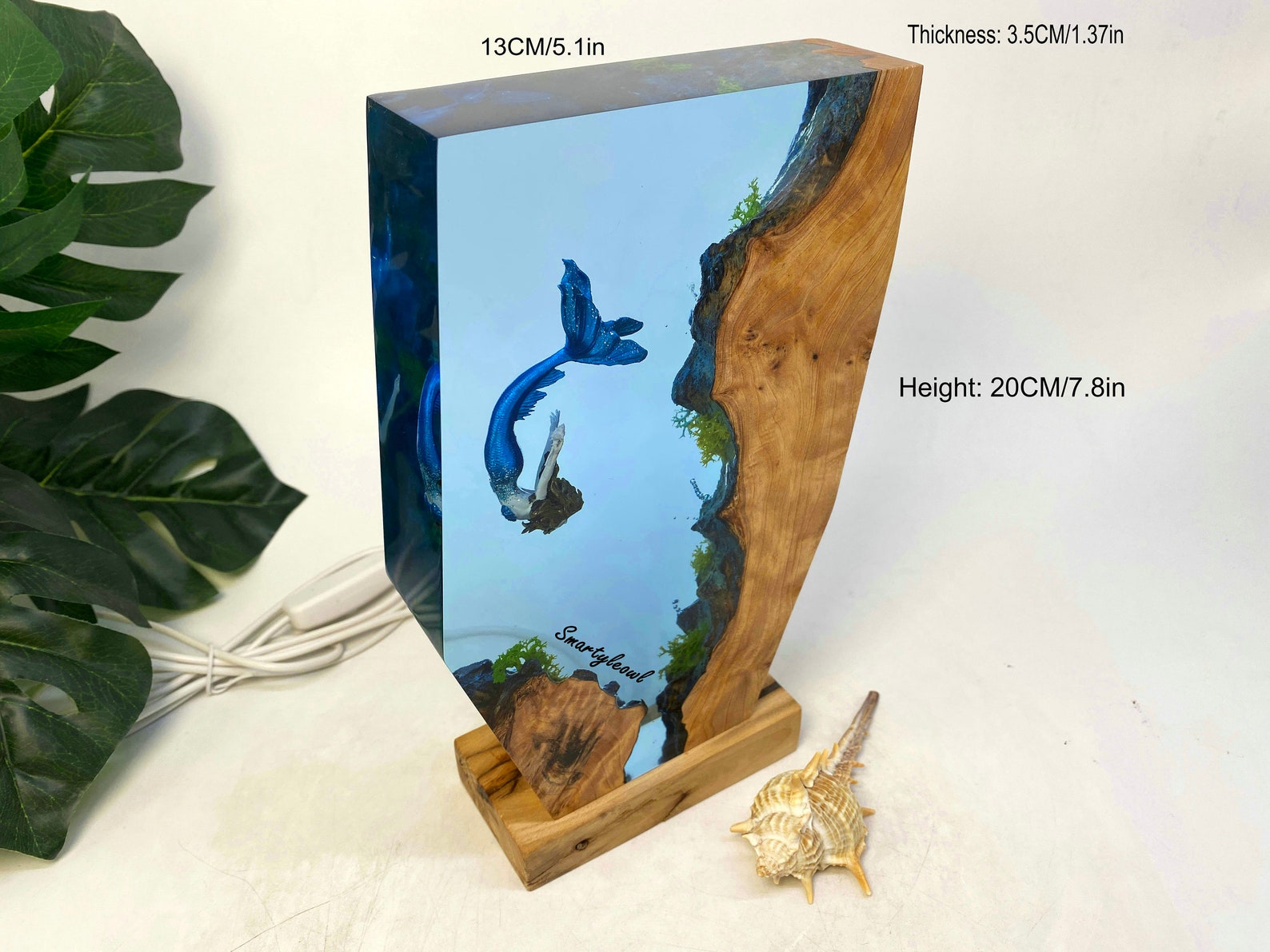 Mermaid Resin Lamp Mermaid Resin Night Light Mermaid Gifts - Etsy UK