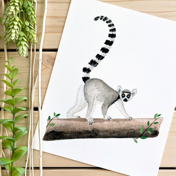 Lemur Print - Etsy