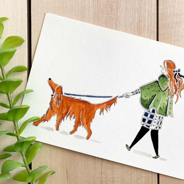 Irish Setter Art - Etsy