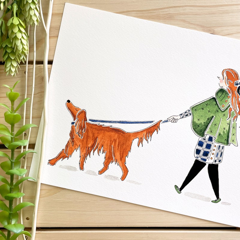 Irish Setter Art - Etsy