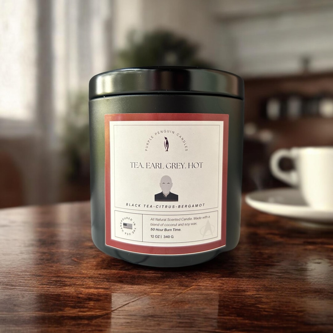 Tea. Earl Grey. Hot. Picard TNG Star Trek Gift Tea Candle Wax Melt ...