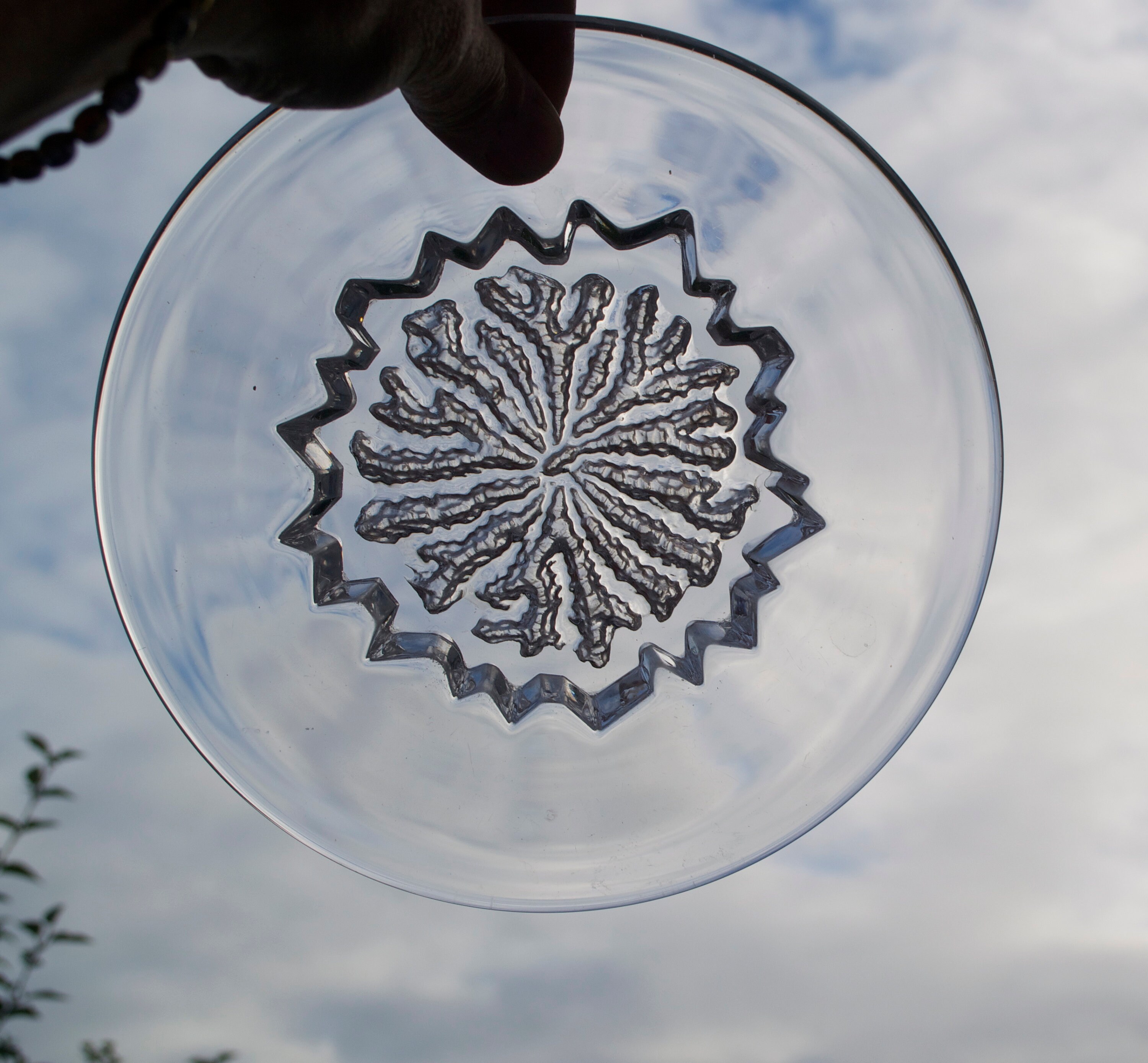 Hadeland Norway NAUTILUS Art Glass Crystal Platter by Willy Johansson ...