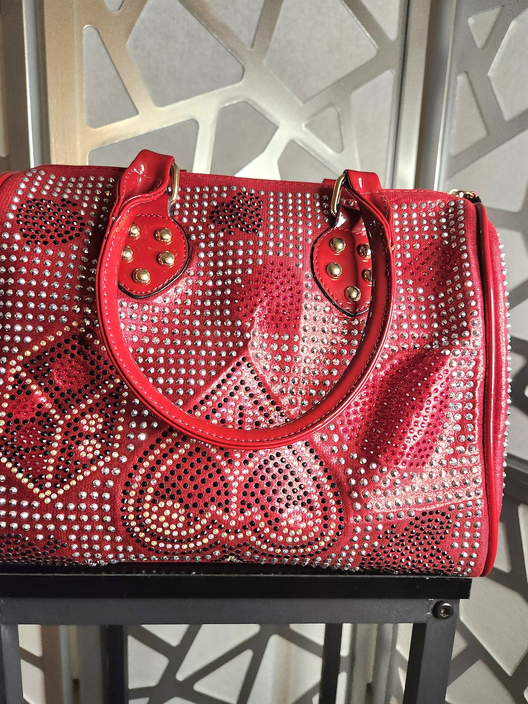 Bling Bling, Red Bag, Rhinestone Purse, Crystal Bling Evening Tote ...