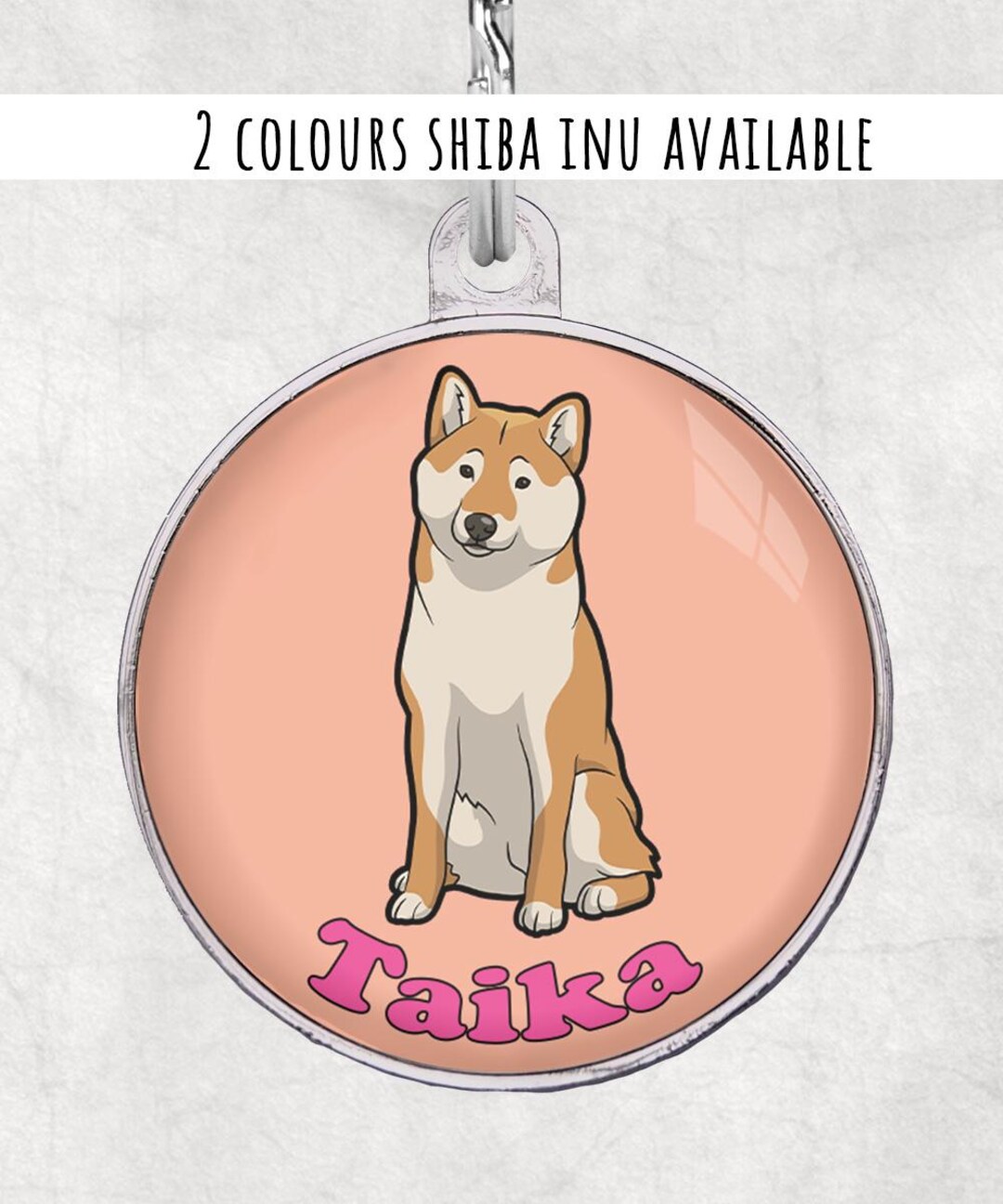 Shiba Inu Steel Pet Tag, Glitter or Standard Coating - Etsy
