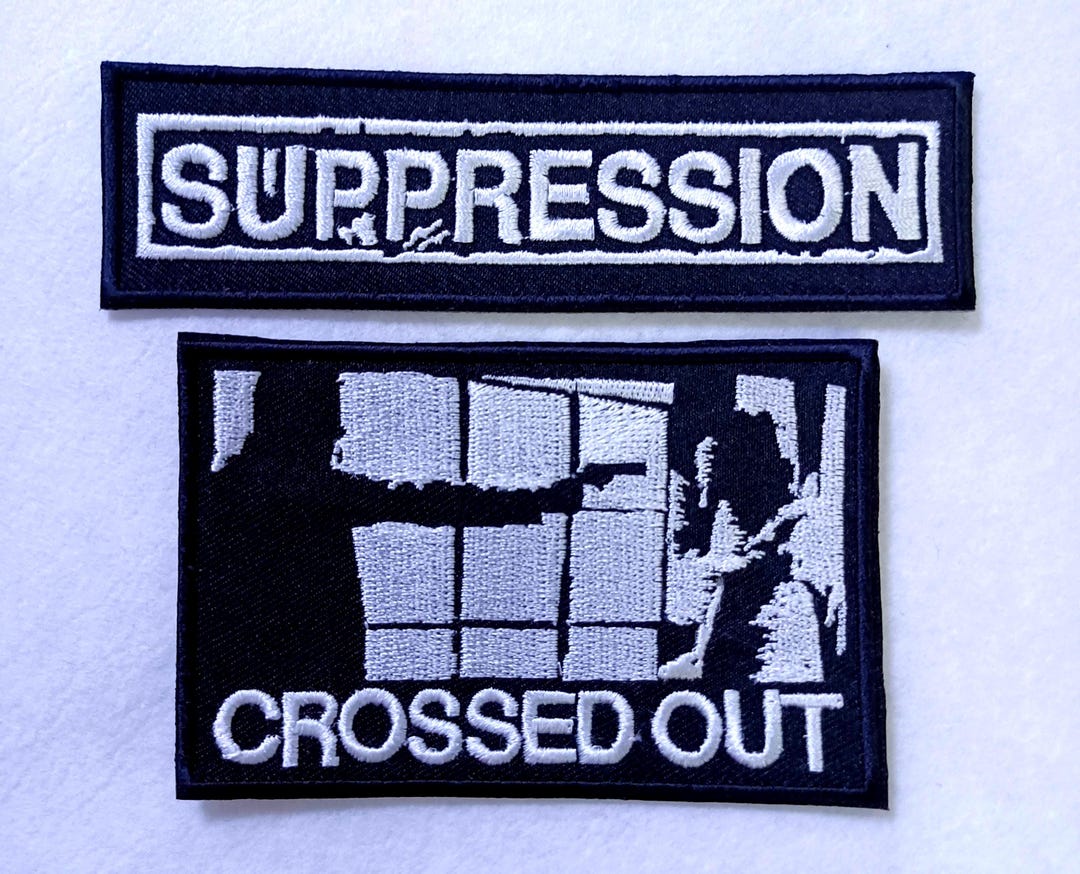 CROSSED OUT Embroidered Patch Suppression Infest Hardcore Punk Grind - Etsy