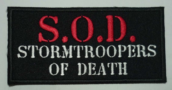 S.O.D. Embroidered Patch | Etsy