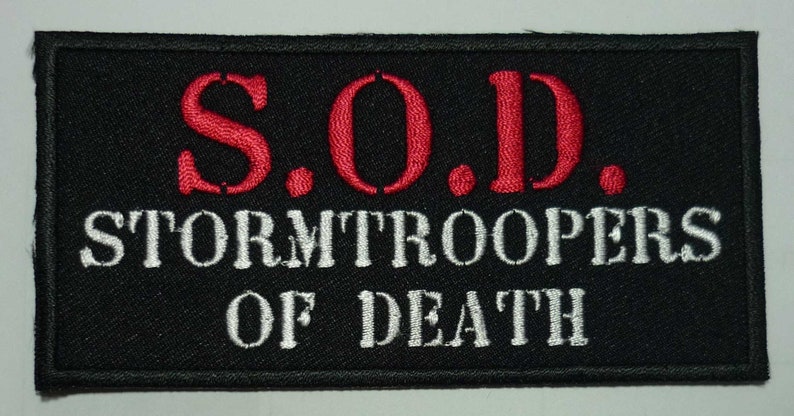 S.O.D. Embroidered Patch - Etsy