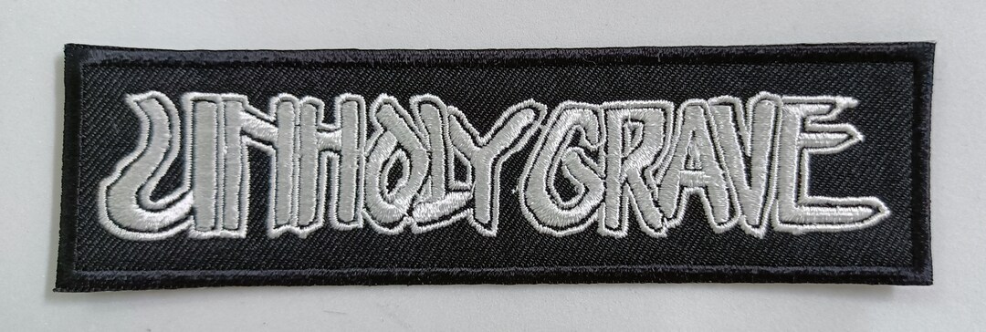 UNHOLY GRAVE Embroidered Patch Grindcore Mincecore - Etsy