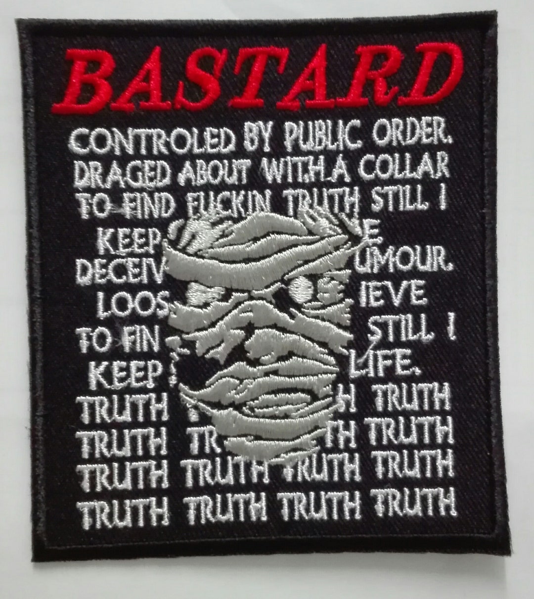 BASTARD Embroidered Patch Death Side Systematic Death Forward - Etsy