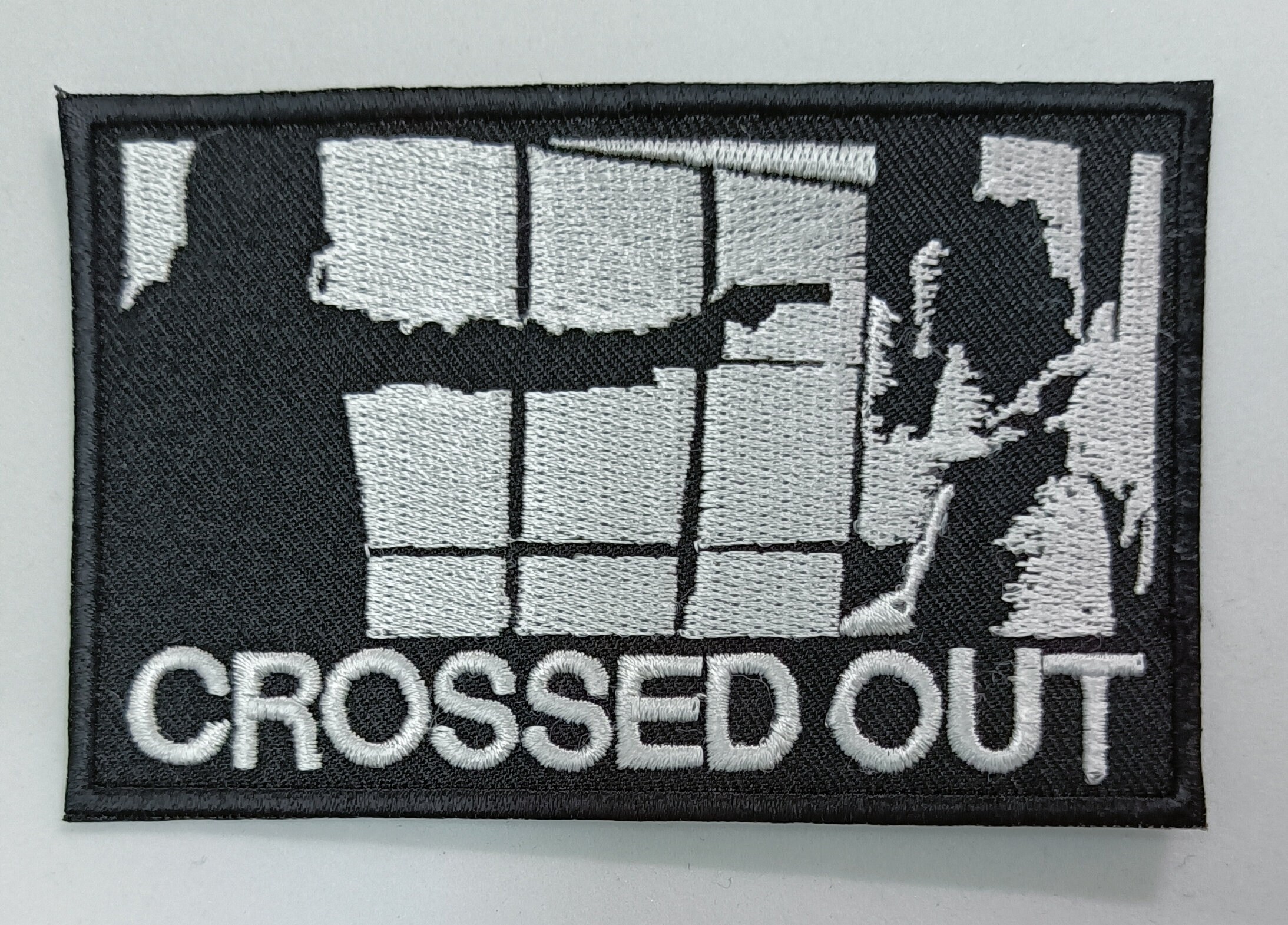 CROSSED OUT Embroidered Patch - Etsy
