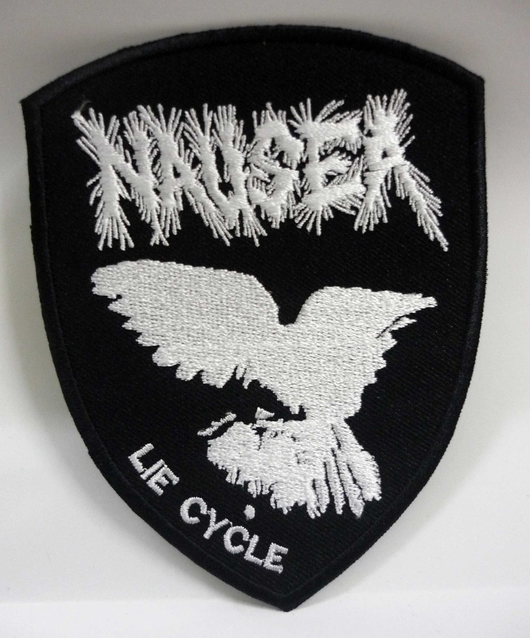 NAUSEA - Embroidered Patch Crust Punk Sacrilege Antischism Crass Poison ...