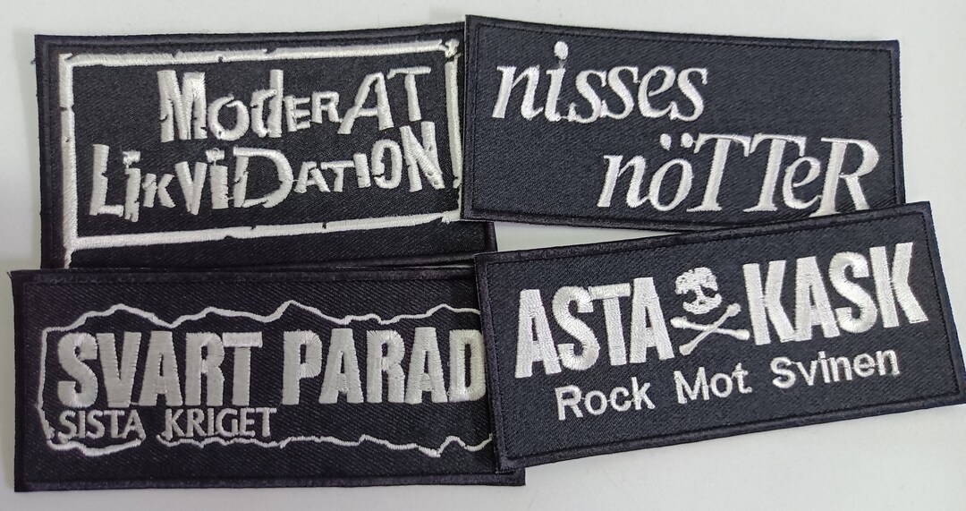Swedish Punk Patch Moderat Likvidation Nisses Notter Asta Kask Svart Parad Asocial - Etsy Norway