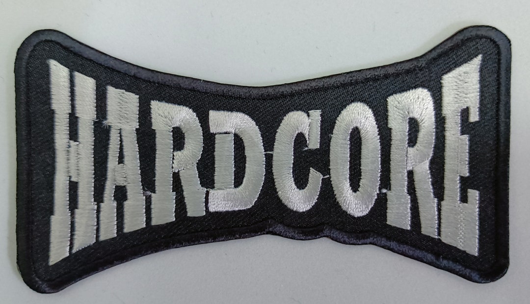 HARDCORE Embroidered Patch - Etsy