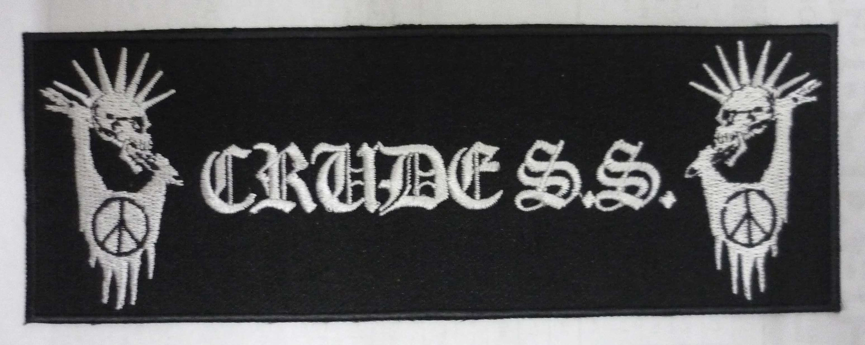 CRUDE SS embroidered strip patch Swedish punk | Etsy