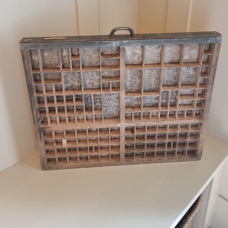 Antique Printers Tray - Etsy