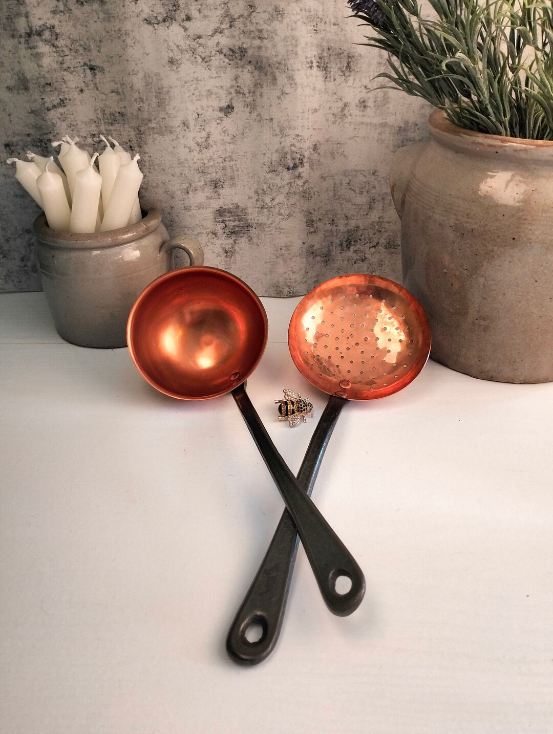 Handmade French Copper Kitchen Utensils French Copper Vintage Copper ...