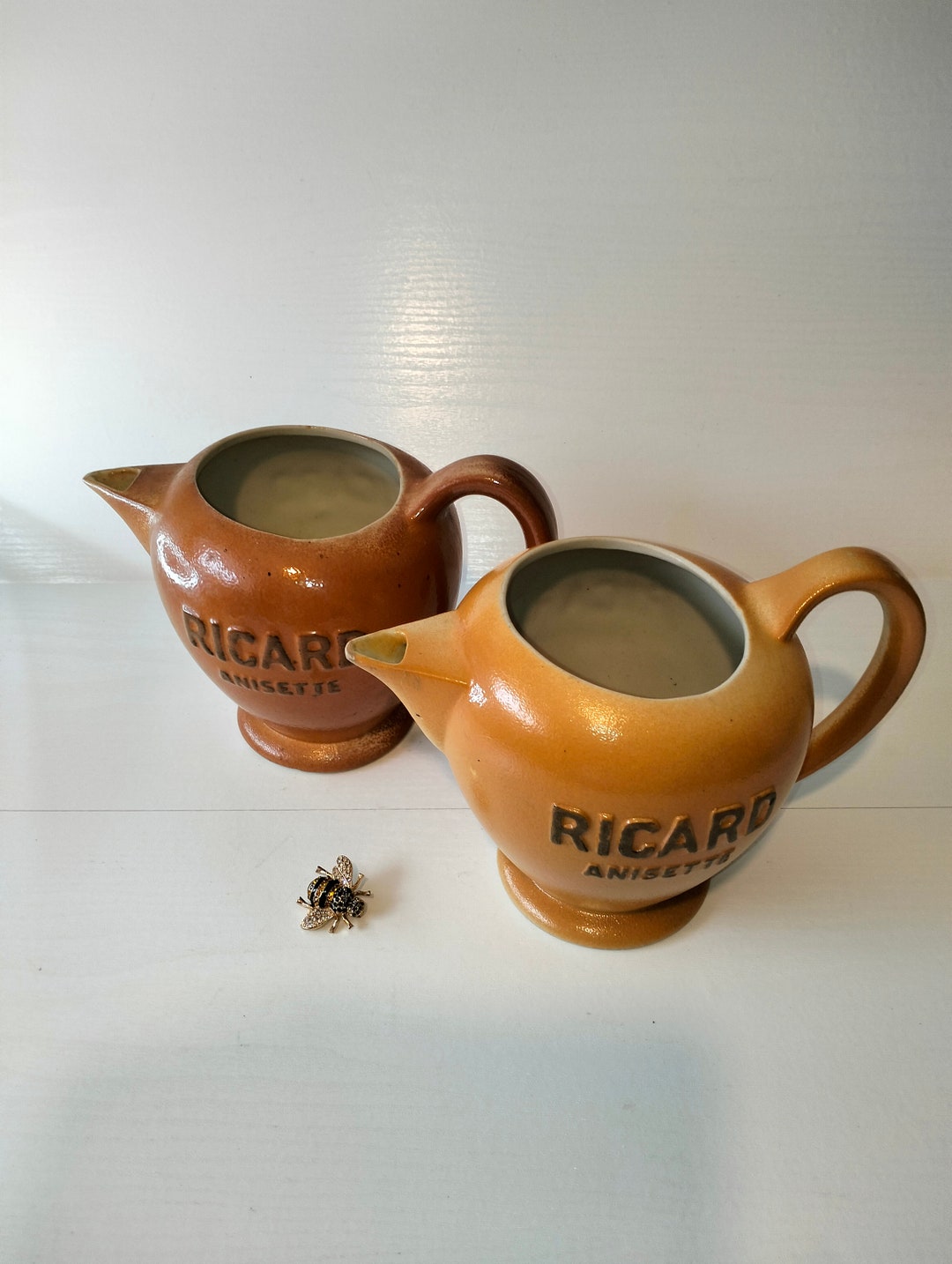 French Retro Ricard Jug, Ricard French Ceramic Pitcher, Bar Cafe ...