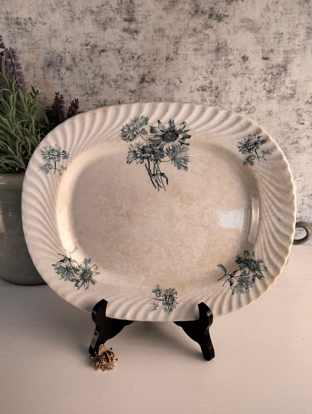 Antique Serving Platter, Vintage Dinner Platter, Antique Dutch ...