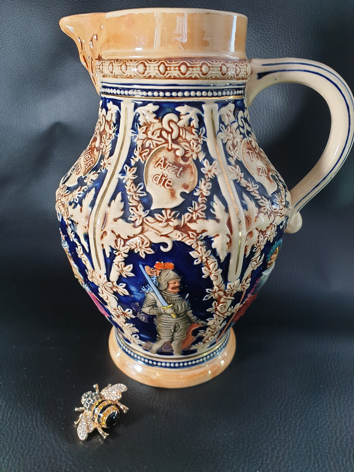 German Ceramic Wine Jug Vintage Beer Jug Water Jug Pitcher | Etsy