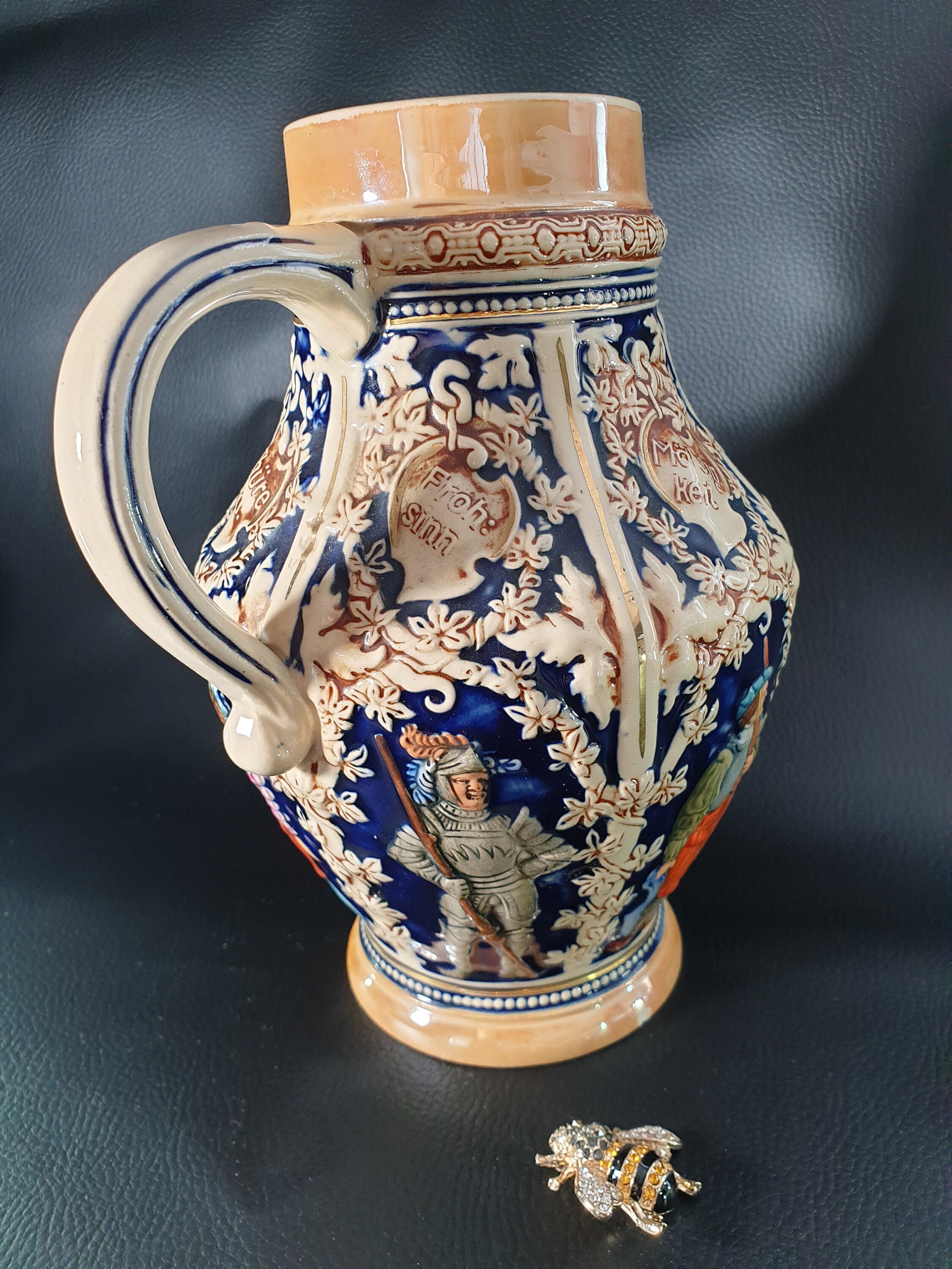 German Ceramic Wine Jug Vintage Beer Jug Water Jug Pitcher | Etsy