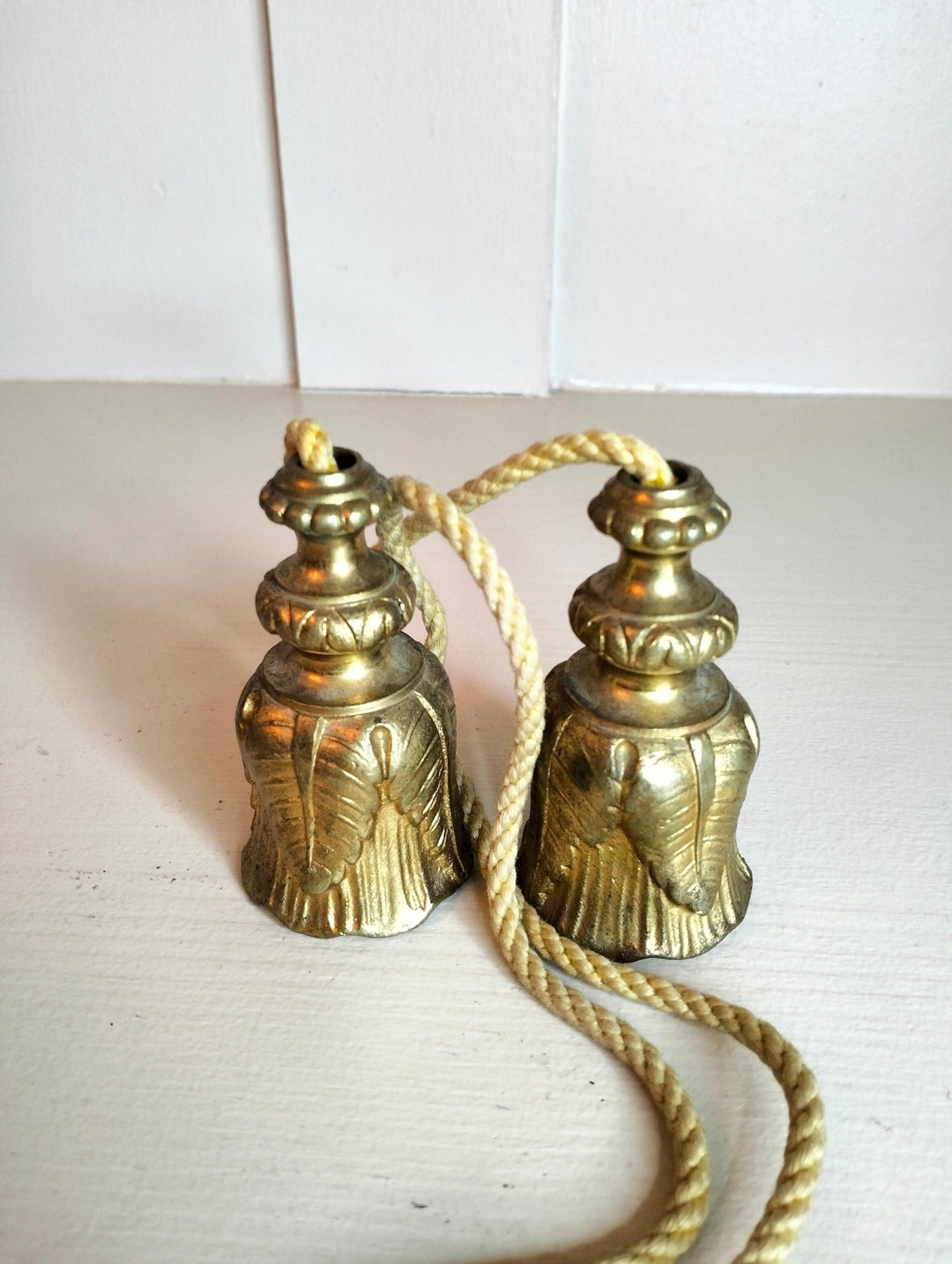 Antique French Curtain Tiebacks, Twisted Cord Tiebacks, Antique French ...