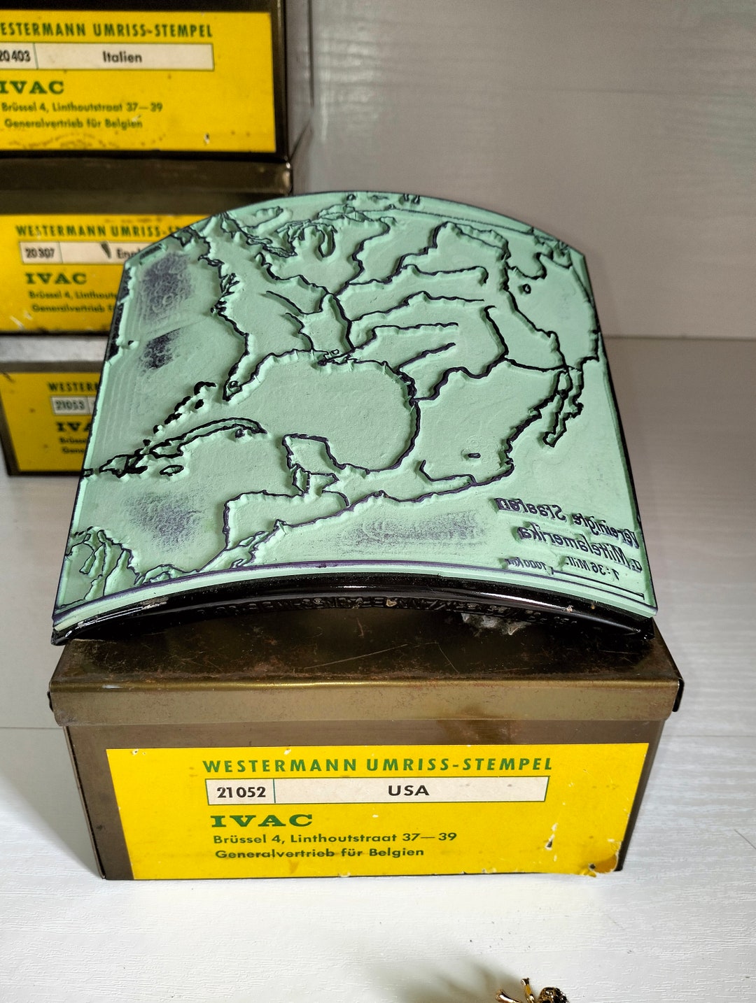 Vintage XL School Stamp - Educational Map of the United States ...