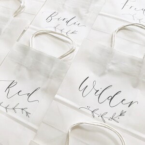 Handwritten Personalised Customised Party Bags Black Calligraphy - Etsy