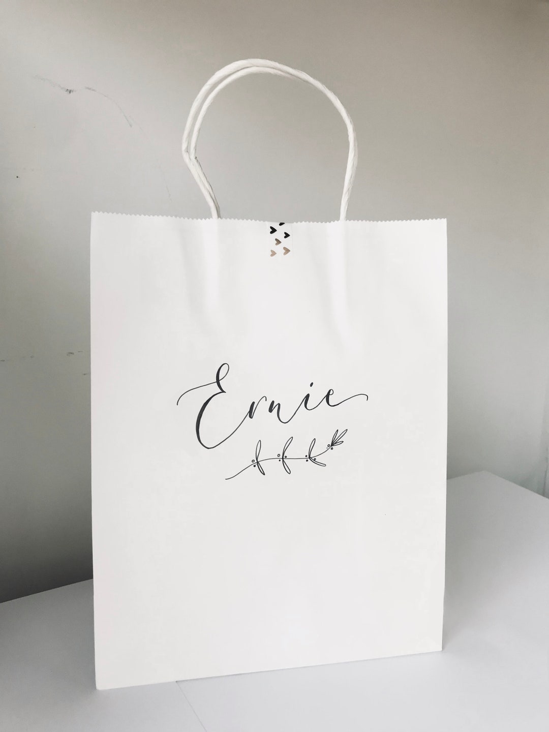 Handwritten Personalised Customised Party Bags Black Calligraphy - Etsy
