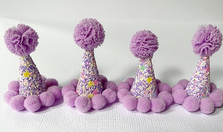 Mini Party Hat Pack / Party Hats / Mini Hat / Cake Topper / - Etsy