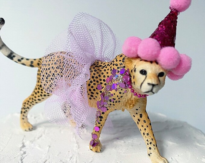 Cheetah Cake Topper / Cake Topper / Animal Topper / Kids Birthday ...